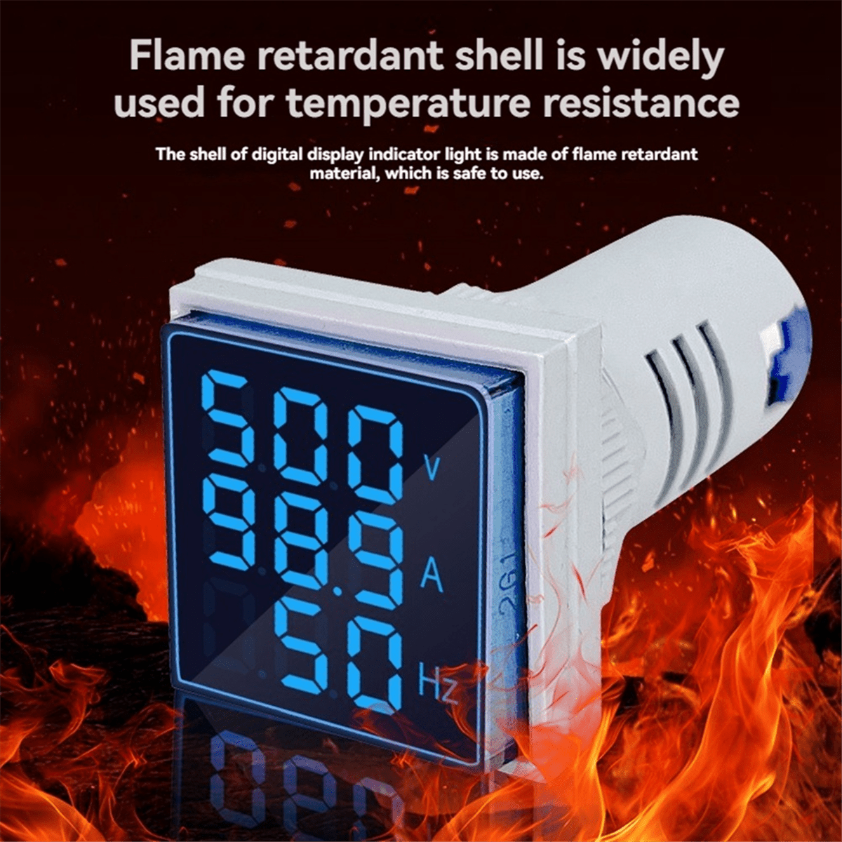 LED Digital Voltmeter Ammeter Hertz Meter AC6-500V Signal Lights ...