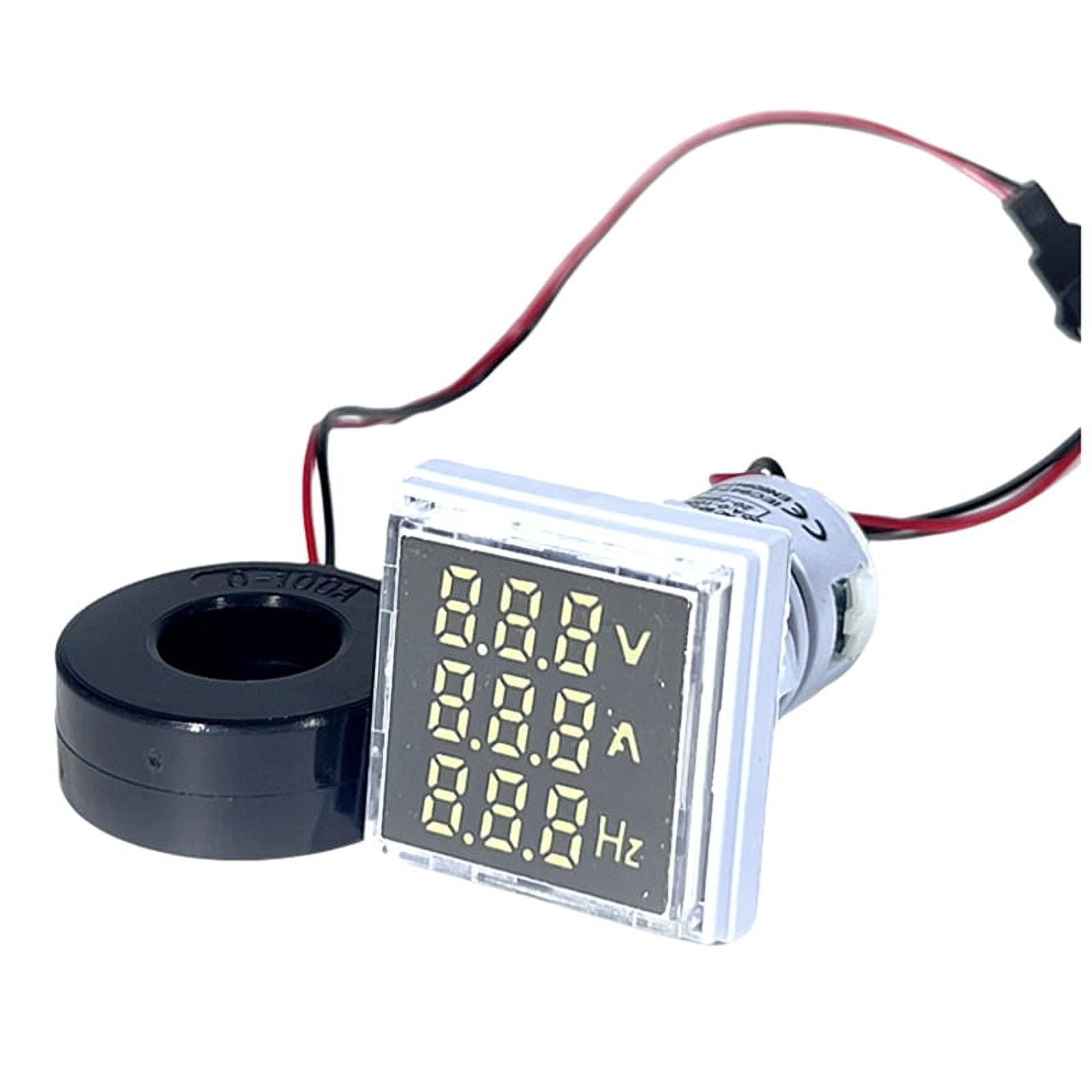 LED Digital Voltmeter Ammeter Hertz Meter AC6-500V Signal Lights ...