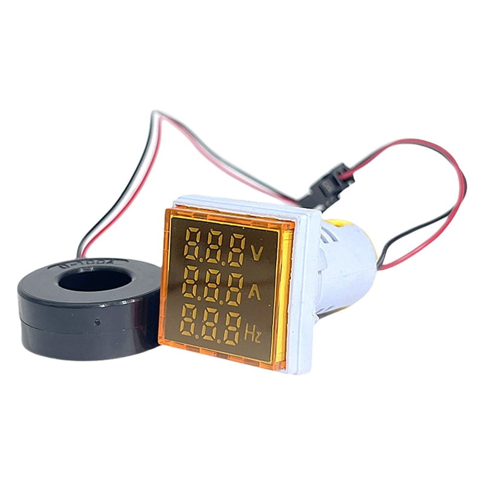 LED Digital Voltmeter Ammeter Hertz Meter AC6-500V Signal Lights ...