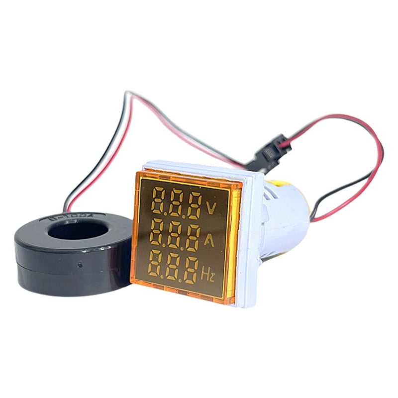 LED Digital Voltmeter Ammeter Hertz Meter AC6-500V Signal Lights ...