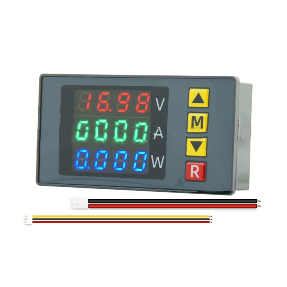 LED Digital Voltmeter Ammeter Wattmeter 4Bit 0-100V 10A 1000W For ...
