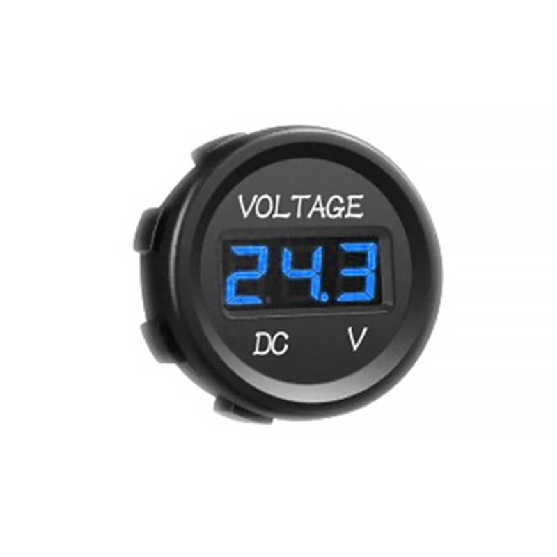 LED Digital Voltmeter Panel, Voltmeter 12V 24V, Car Mounted Marine ...