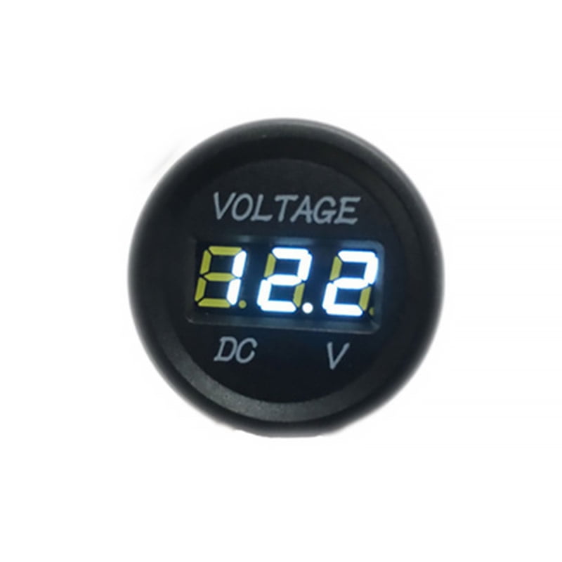 LED Digital Voltmeter Panel, Voltmeter 12V 24V, Car Mounted Marine ...