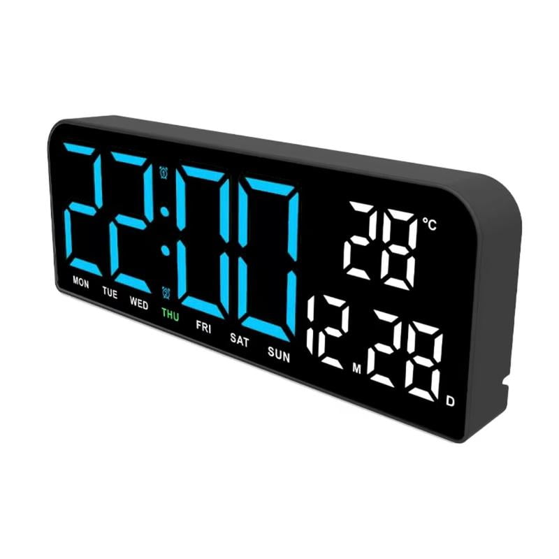 LED Digital Wall Clock Decorative, 10" - Digital Alarm Clocks for Bedrooms, Digital Clock Large ...