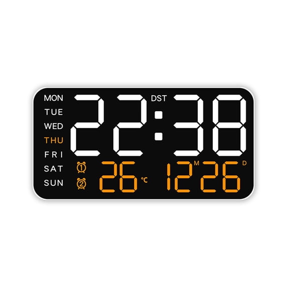 LED Digital Wall Clock Large Display Alarm Clock Suitable for Living ...