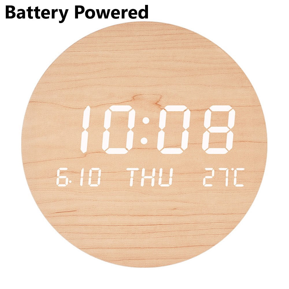 LED Digital Wall Clock Temperature Date Time Multi-function Display ...