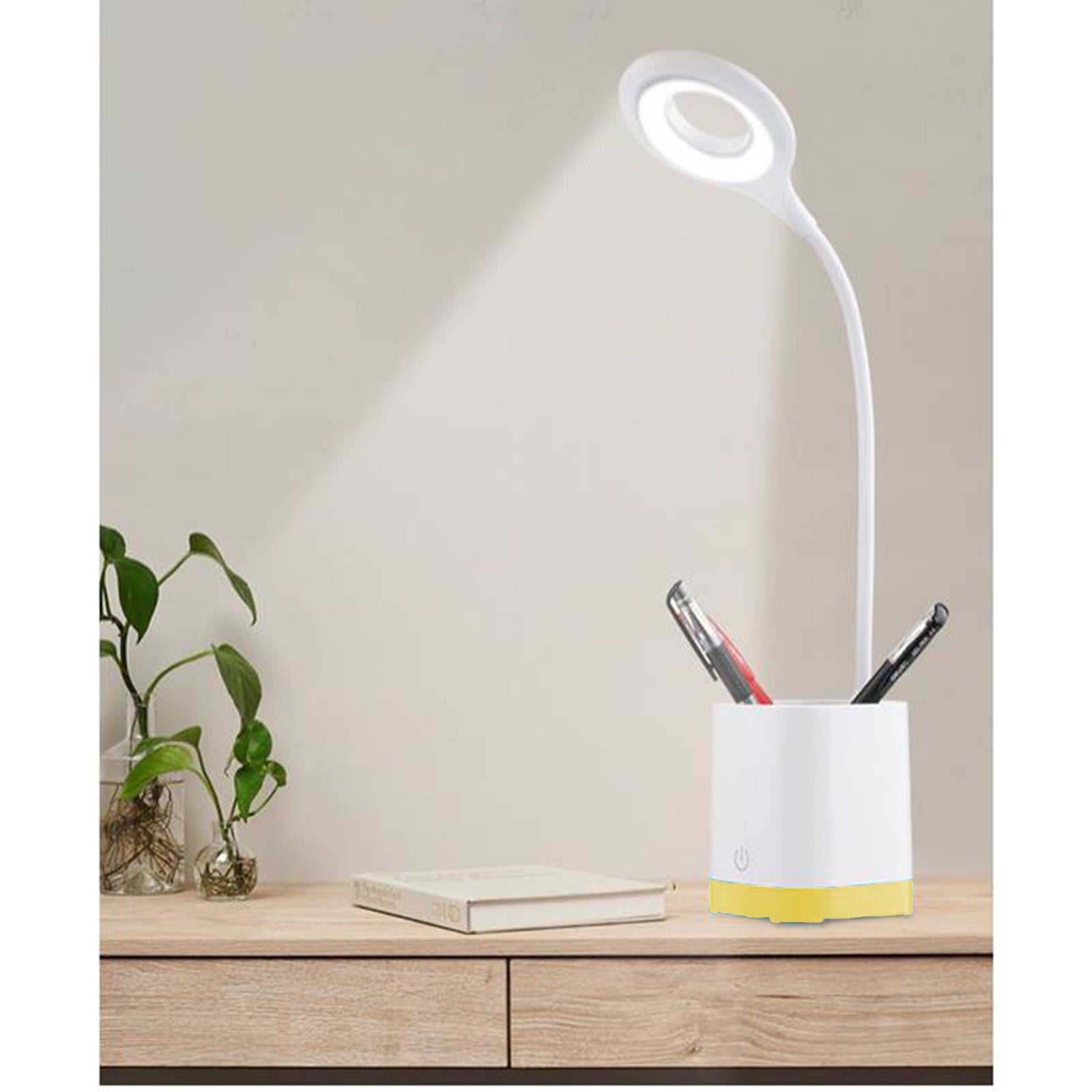 LED Dimmable Bedside Lamp, Smart Touch Control, Adjustable Brightness ...