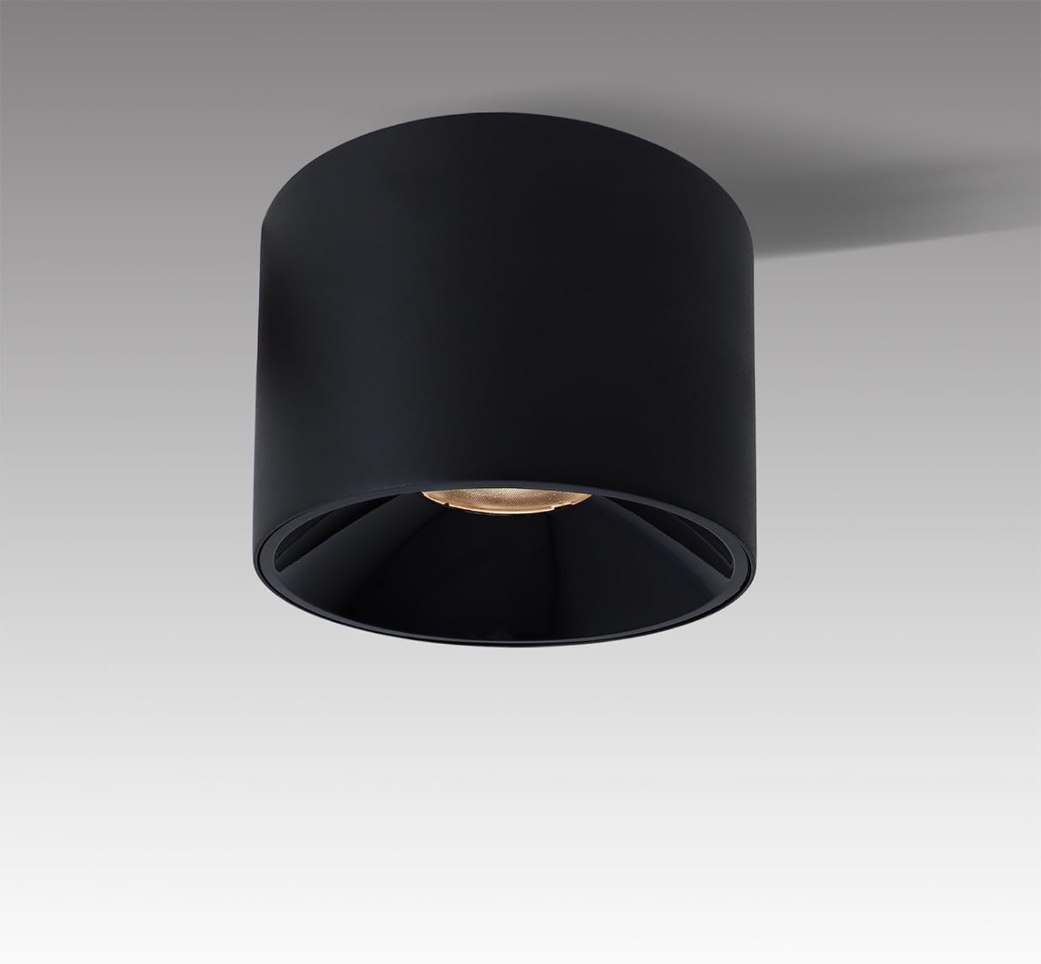 LED Dimmable Ceiling Spot light Aluminum Matte Black 4.72'' Cylinder ...
