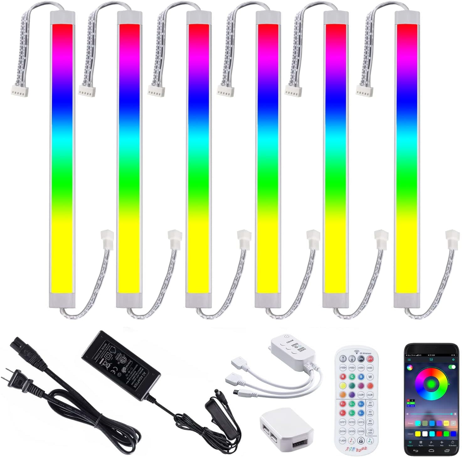 LED Dimmable Under Cabinet Lights,Hardwired Linkable Strip Lighting ...