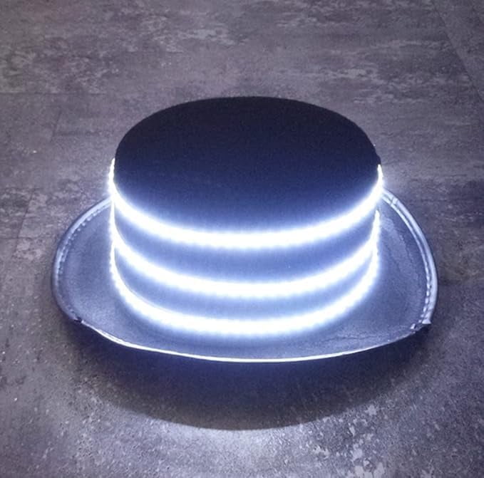 LED Disco Top Hat Unisex Flashing LED Hat Jazz Hats for Men Women Party ...