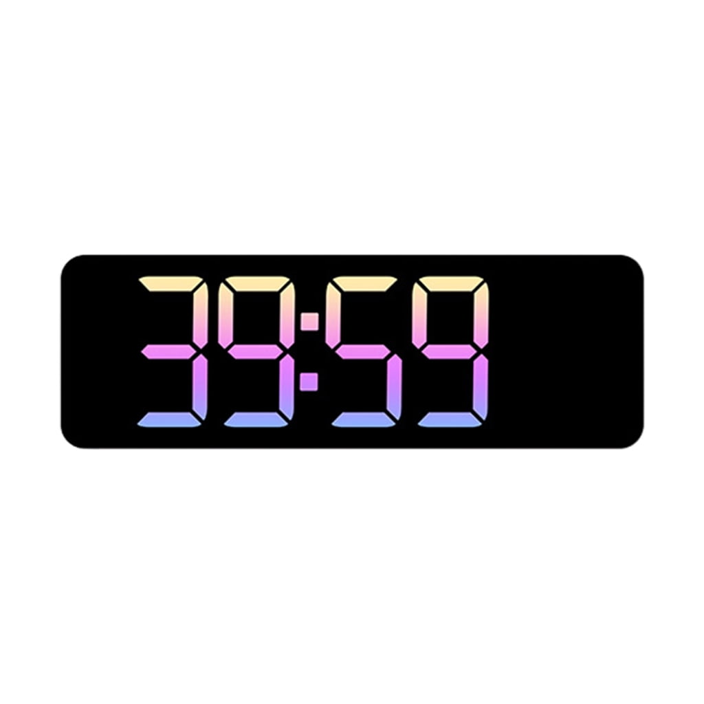 LED Display Alarm Clock 10 Backlights Setting Led Clock with 2 Alarms ...