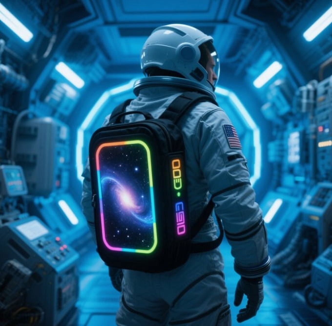 LED Display Backpack Business travel Laptop Backpack Men DIY Smart ...