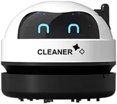 LED Display Compact Design Mini Desktop Robot Vacuum Cleaner Black ...
