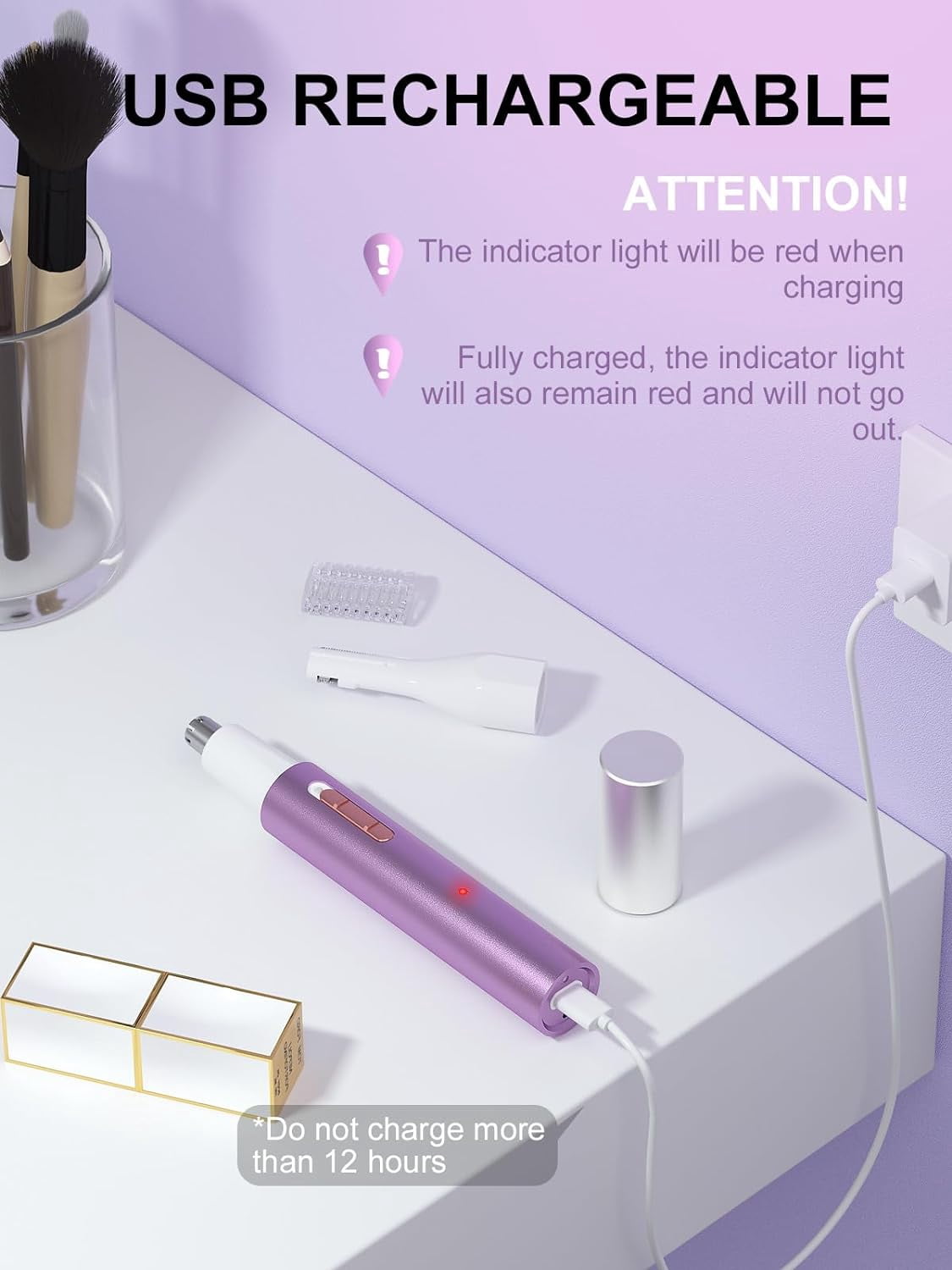 LED Display Ear and Nose Hair Trimmer Clipper for Men Women,Upgrade ...