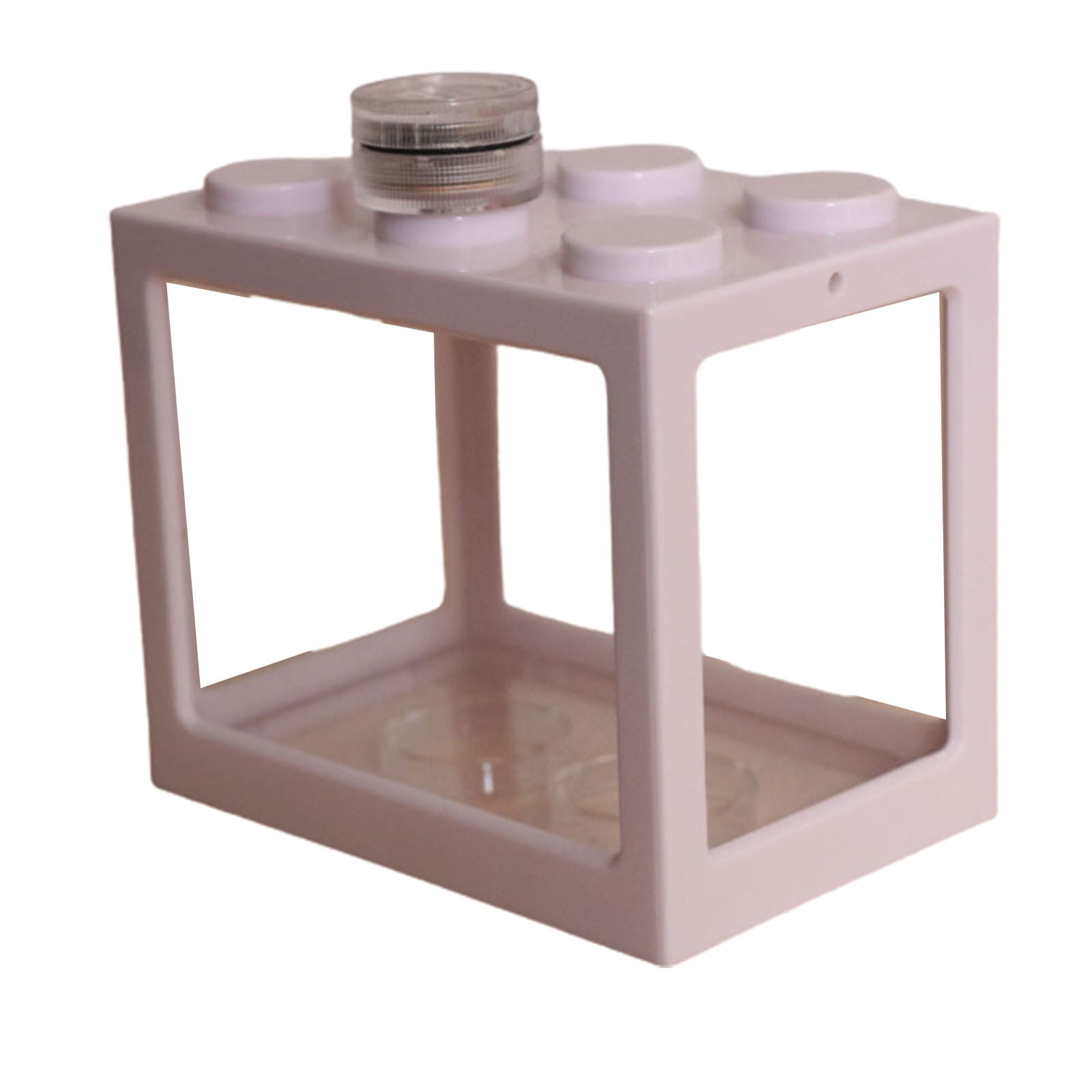 LED Display Fish Tank Small Desktop Aquarium Starter Kit with Lid for ...