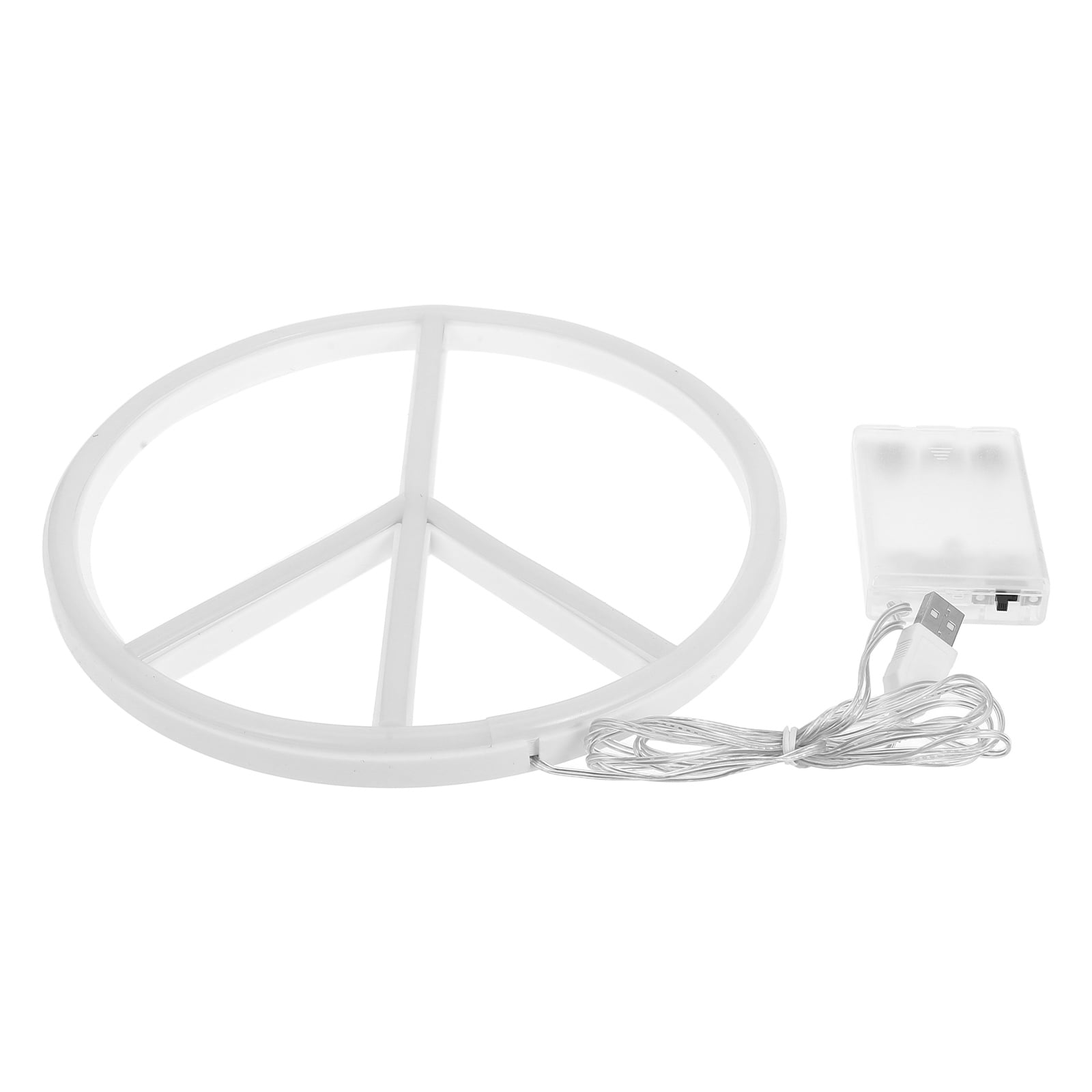 Open Neon Sign Peace Christmas Lights Symbol LED Wall Decor - Walmart.com