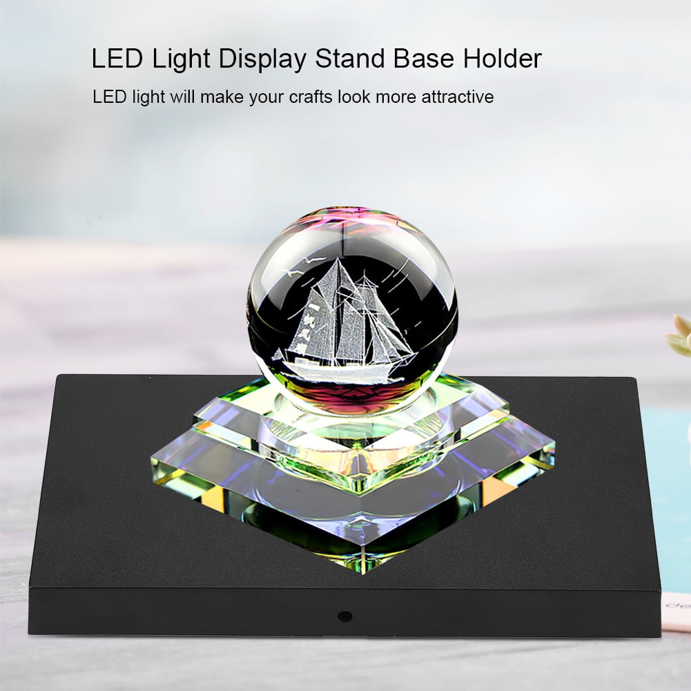 LED Display Stand, Crystal Glass Art Base Holder Lamp Display Stand ...