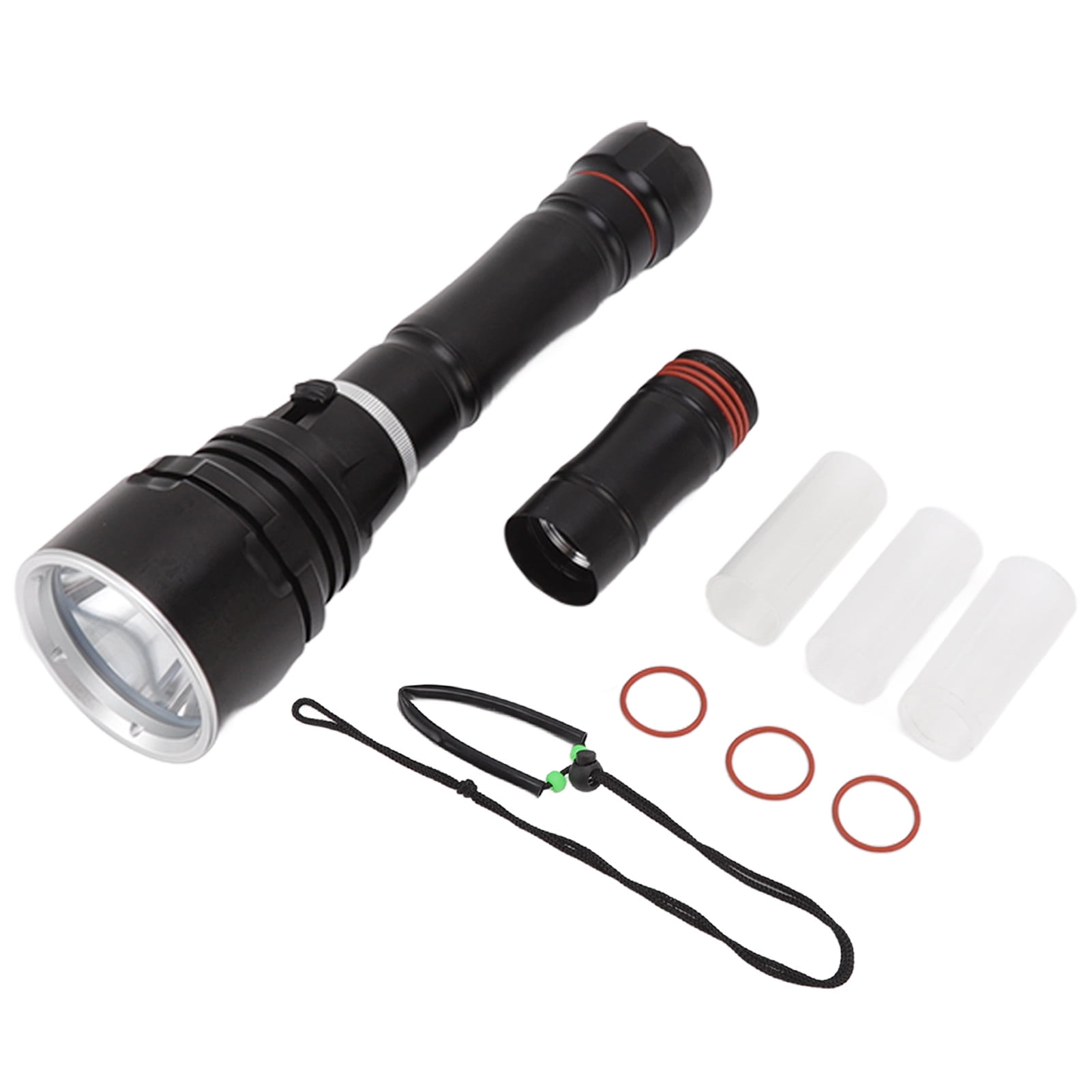 LED Diving Flashlight 4800lm IPX8 Waterproof 80‑100m Underwater ...