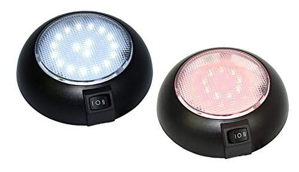 LED Dome Light - 4.5" High Power White & Red LED Downlight - 24VDC ...