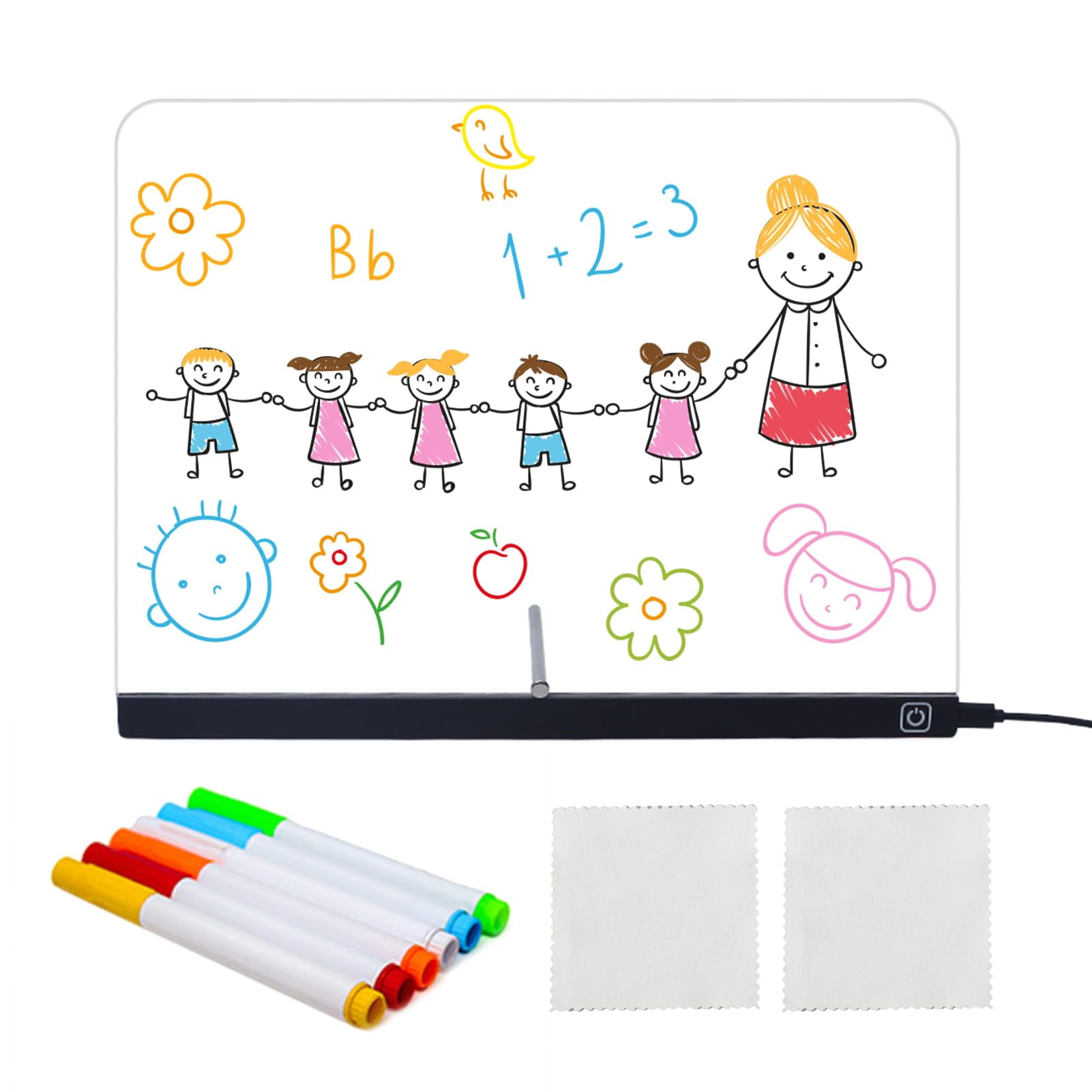 LED Drawing Board – 7.9x7.9 Inch Erasable Tablet, Dry Erase Board ...