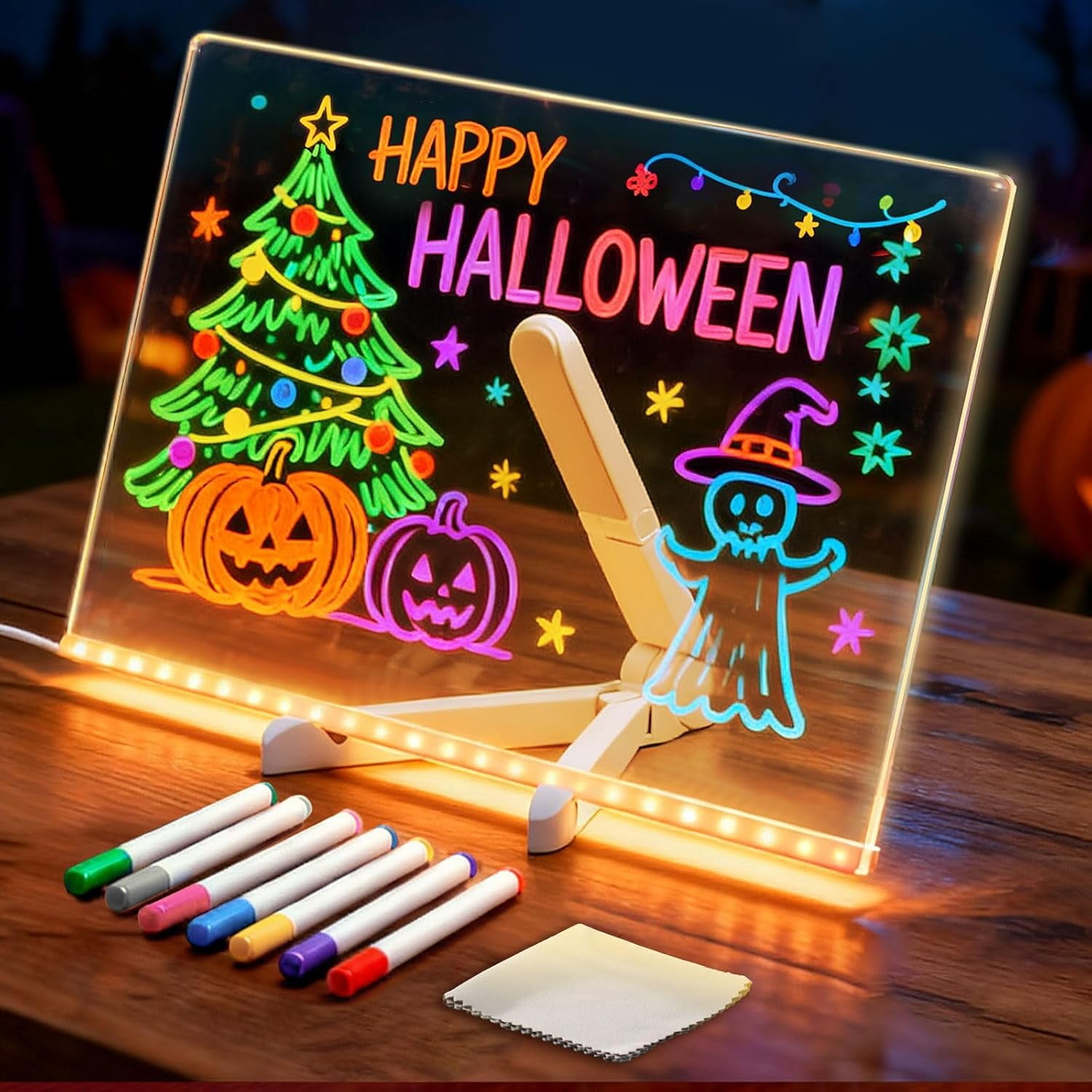 LED Drawing Board for Children, 2026 New LED Note Board with Colors ...