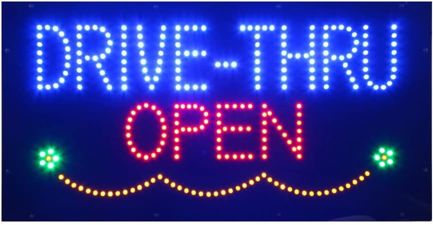 LED Drive Thru Sign for Business, Super Bright LED Open Sign for Fast ...