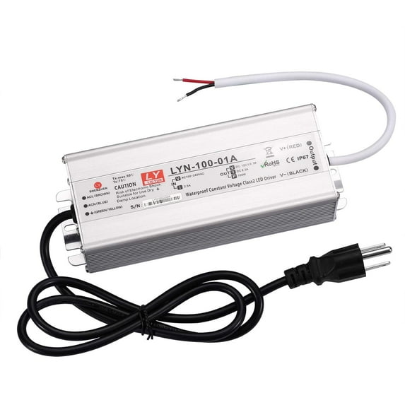 LED Driver 100 Watts 110V AC to 12V DC Low Voltage Output, IP67 ...