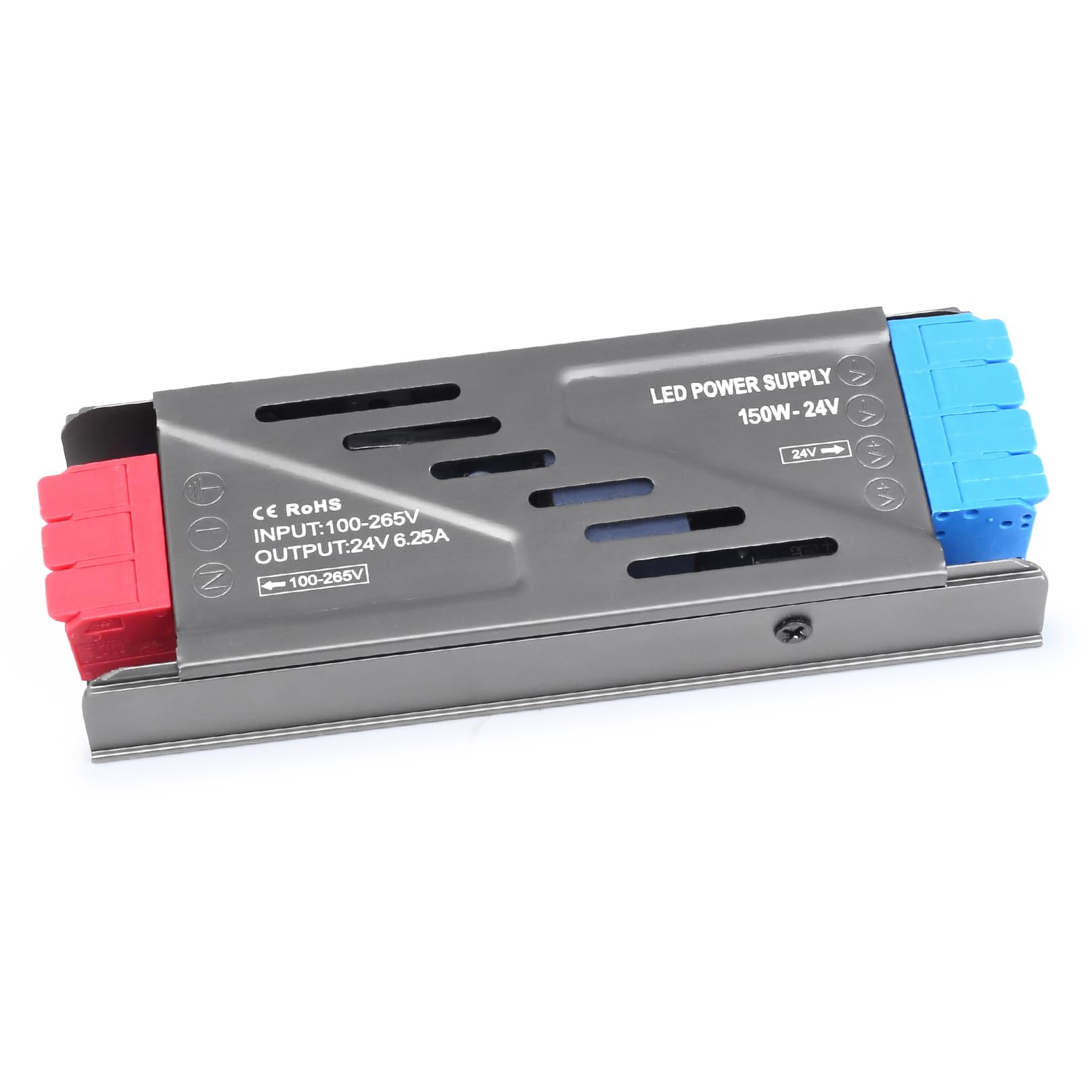 LED Driver 150 Watts Power Supply 100V-265V AC to 24V DC Converter ...