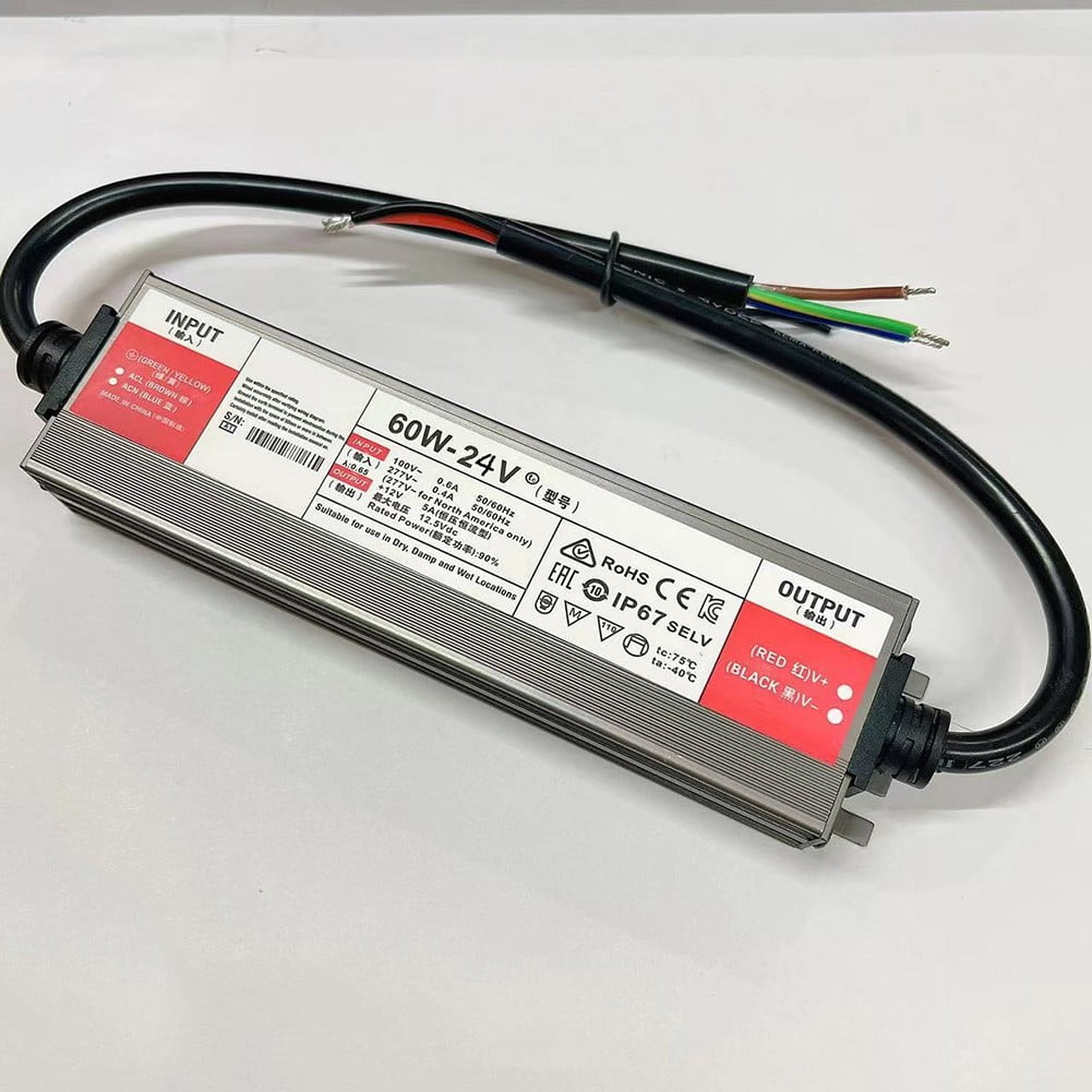 LED Driver AC/DC IP67 Waterproof Lighting Transformers Outdoor CV Power ...