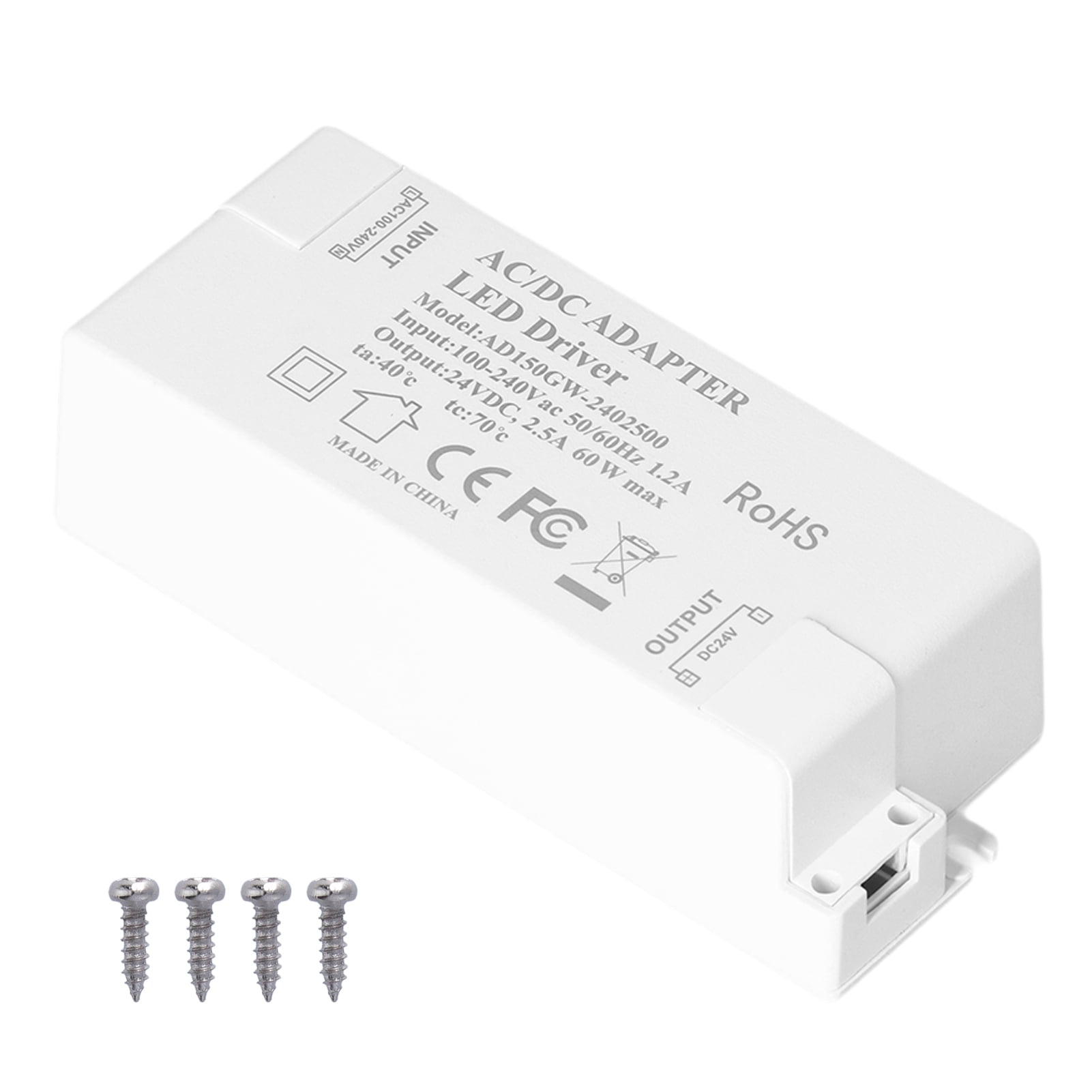 LED Driver DC24V 2.5A 60W LED Light Transformer DIY Lamp Driving Power ...
