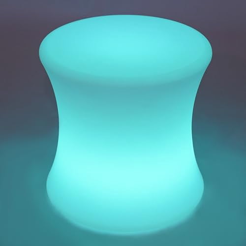 LED Drum-Shaped Chair Light, LED Cube Seat with Remote, Waterproof RGB ...