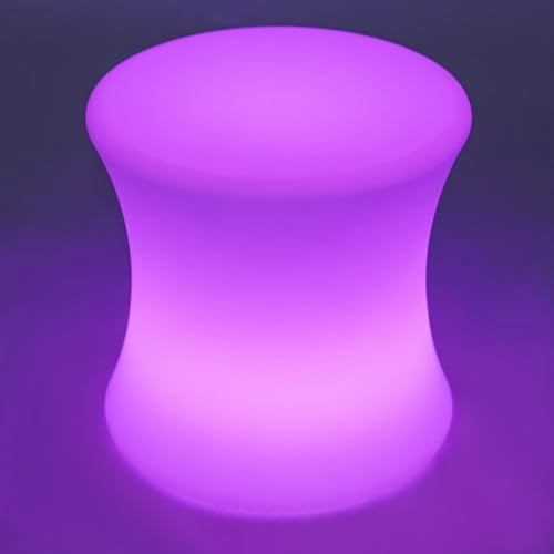 LED Drum-Shaped Chair Light, LED Cube Seat with Remote, Waterproof RGB ...
