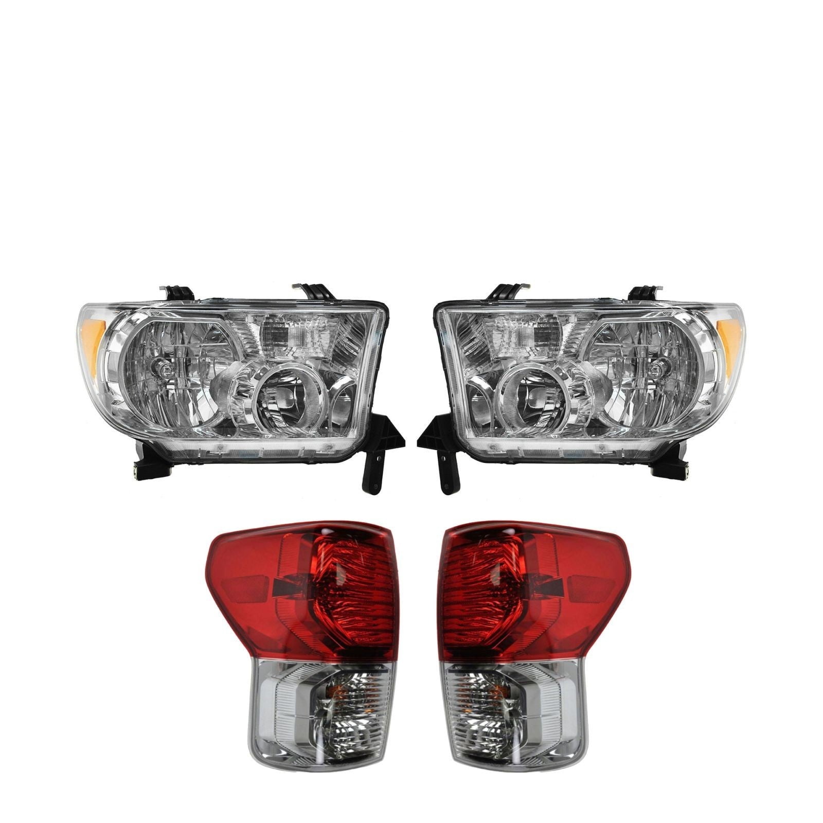 LED Dual Head & Tail Light Kit - 4PC, Upgrade Your Vehicle's Visibility ...