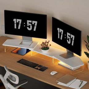 Quartet Adjustable Height Desktop Glass Monitor Riser with Dry-Erase ...