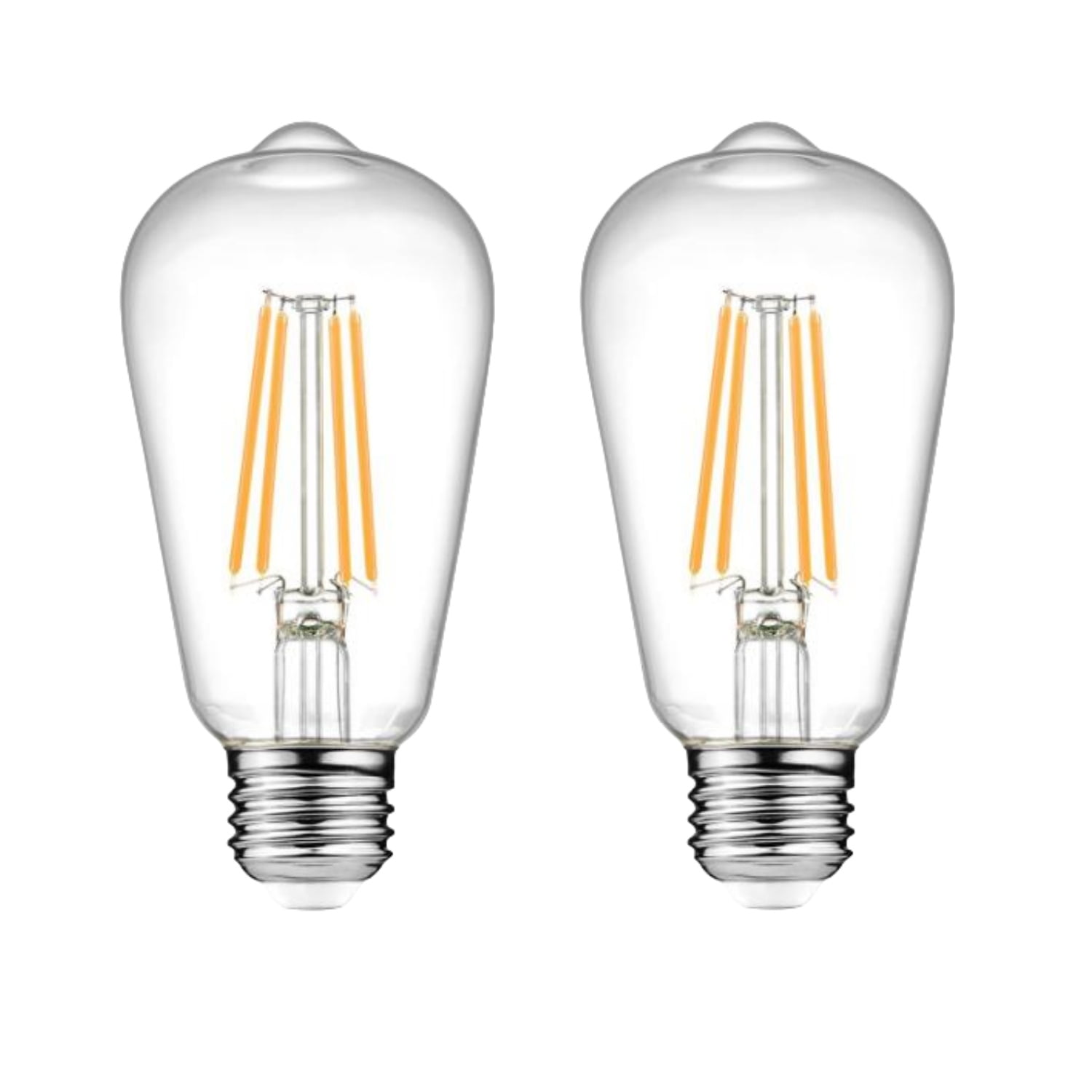LED Edison Bulbs, 60W Equivalent ST64, Efficient 6W LED, E26 Medium ...