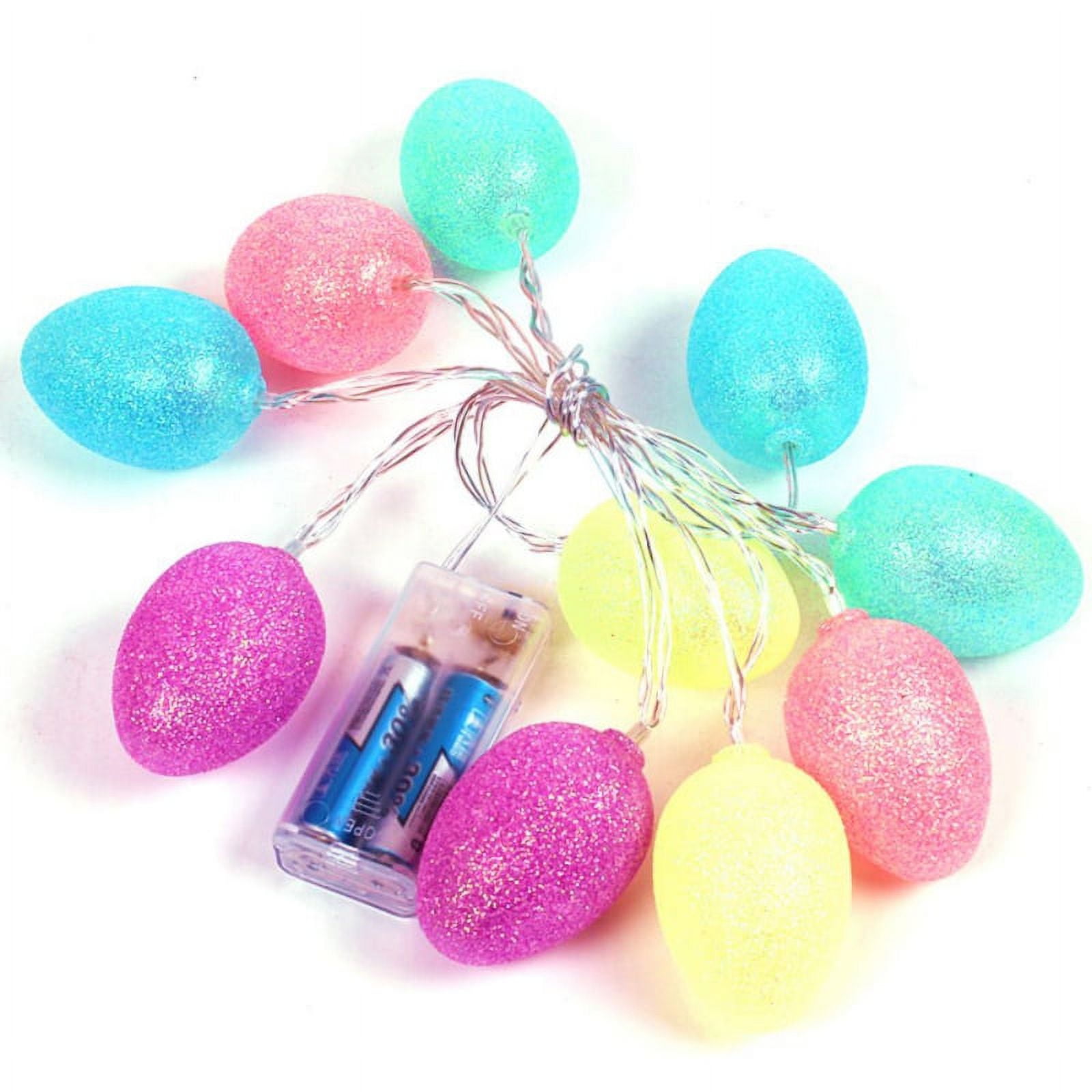 LED Egg Easter Lights for Easter Decorations, Battery Operated Easter String Lights for Easter ...