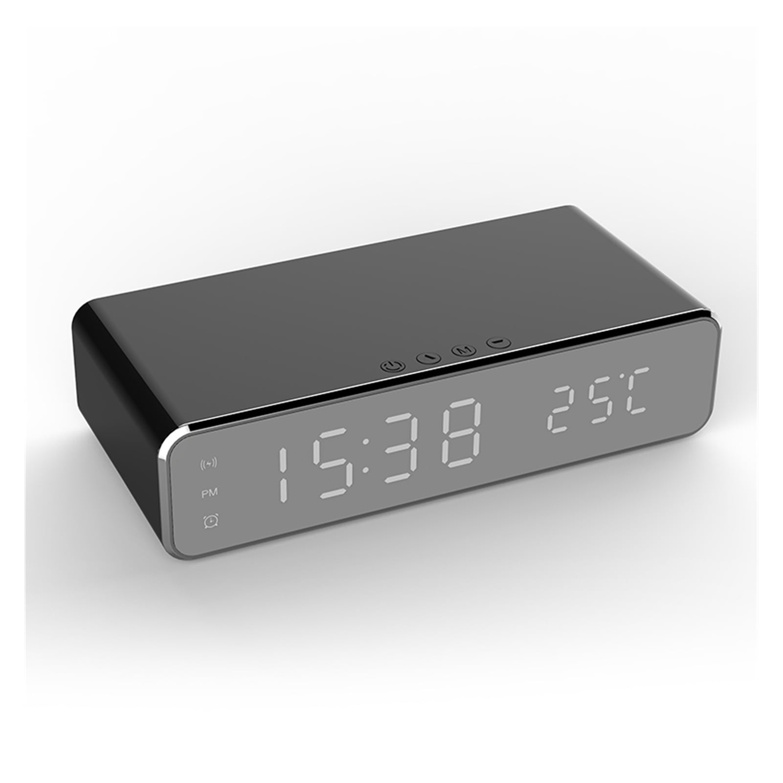 LED Electric Alarm Clock Digital Thermometer Clock HD Mirror Clock with ...