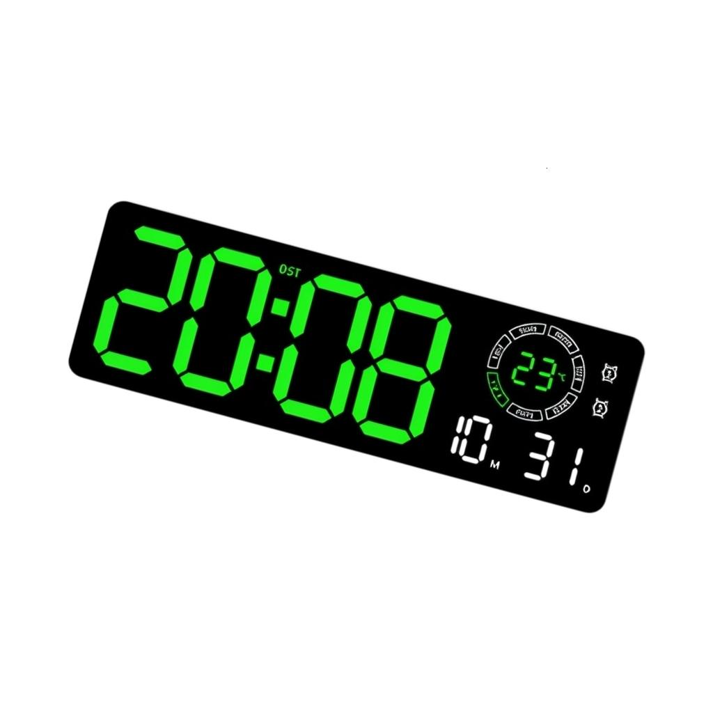 LED Electric Digital Alarm Clock With Brightness Adjustment Temperature ...