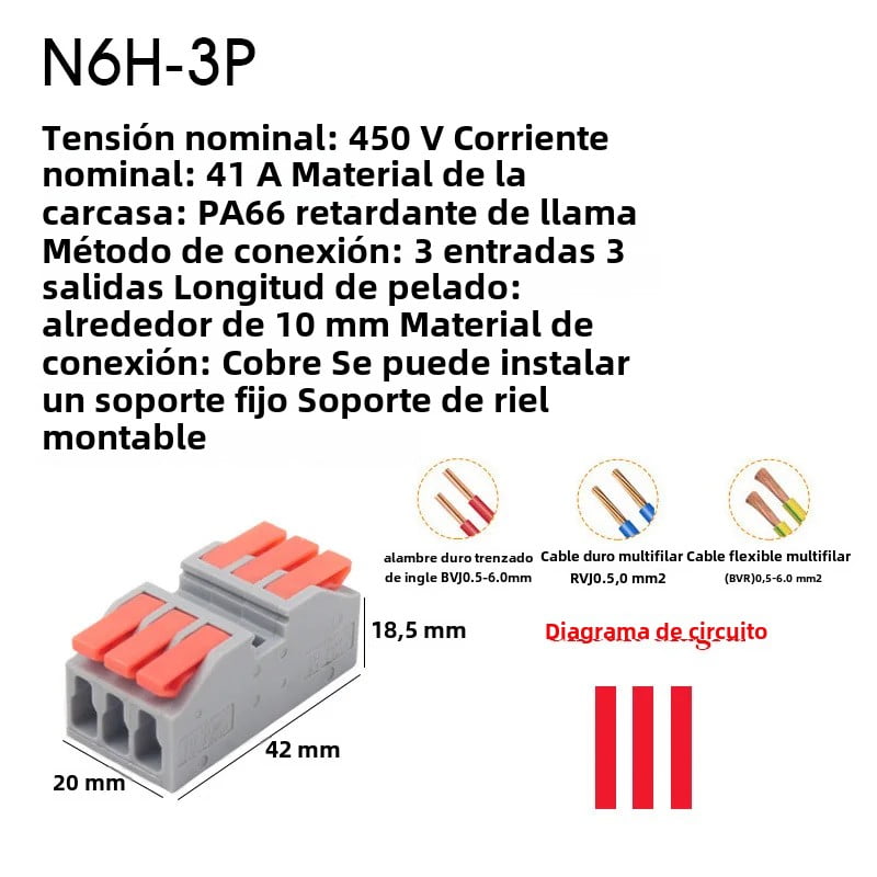 LED Electrical Cable Connectors Quick Block Terminals Push-in Docking ...