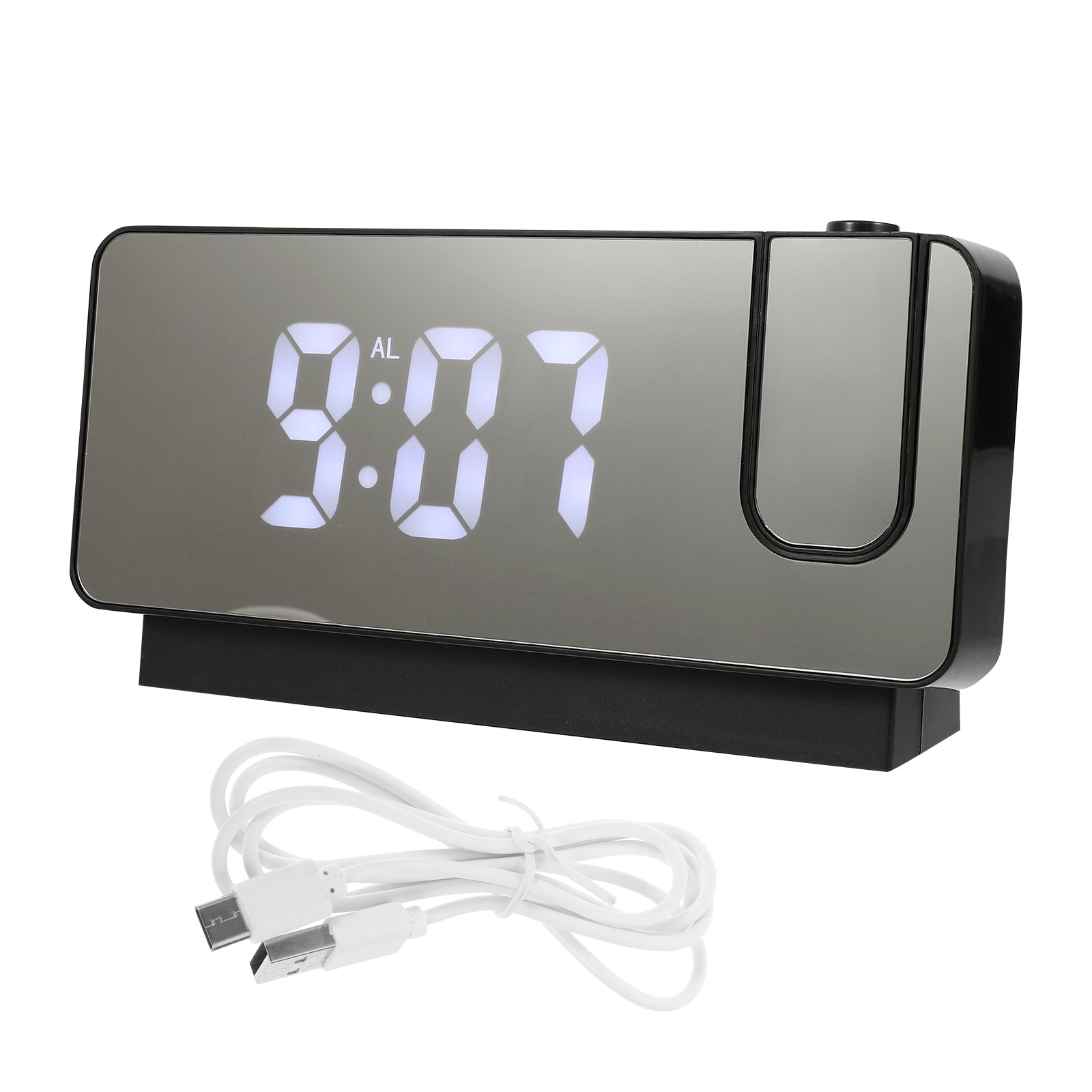 LED Electronic Clock Clocks Projection Desk Projector Light Alarm ...