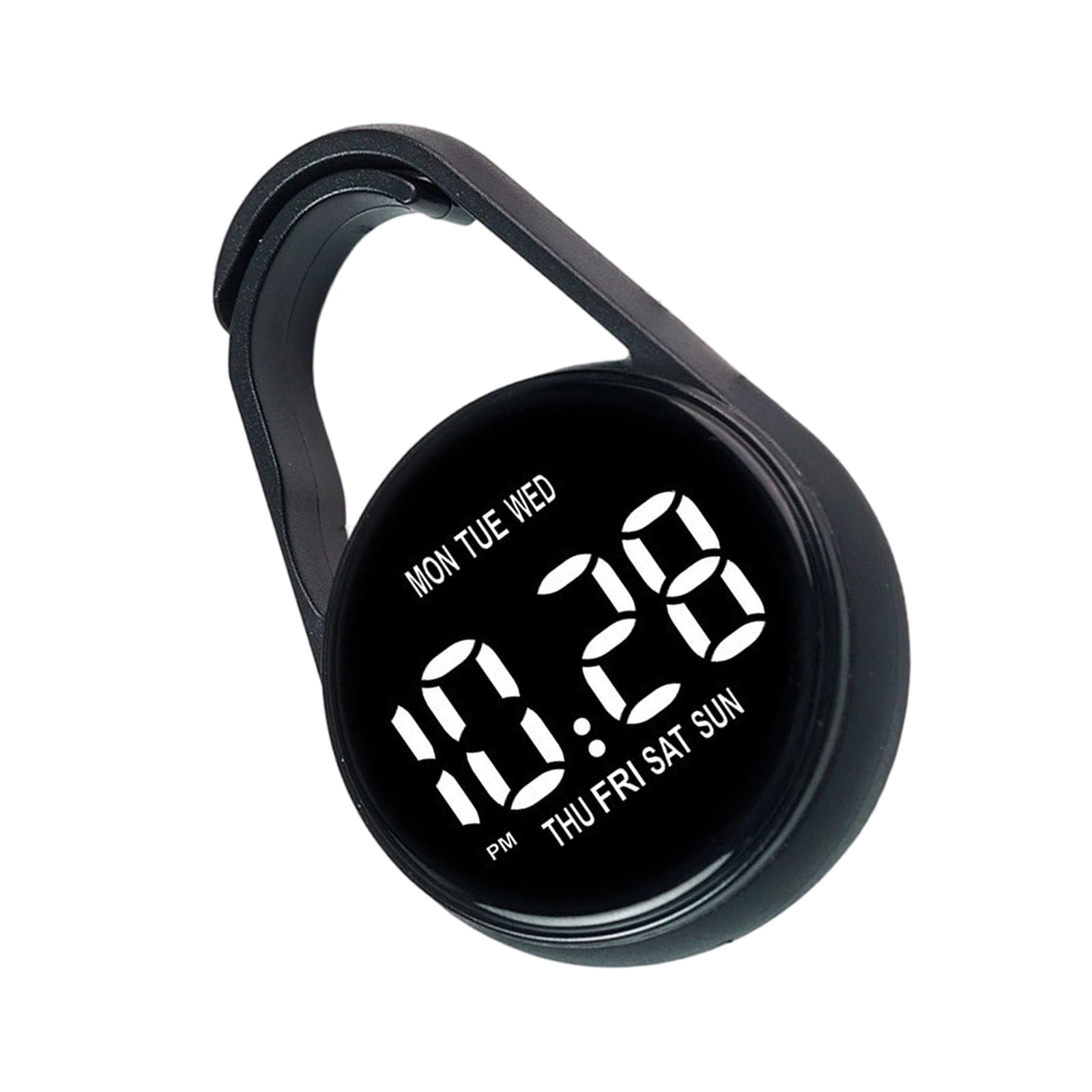 LED Electronic Clock LED Display Touch Control Pocket Watch with Clip ...