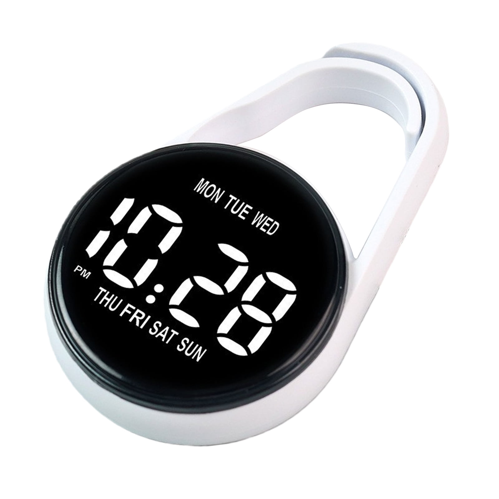 LED Electronic Clock LED Display Touch Control Pocket Watch with Clip ...