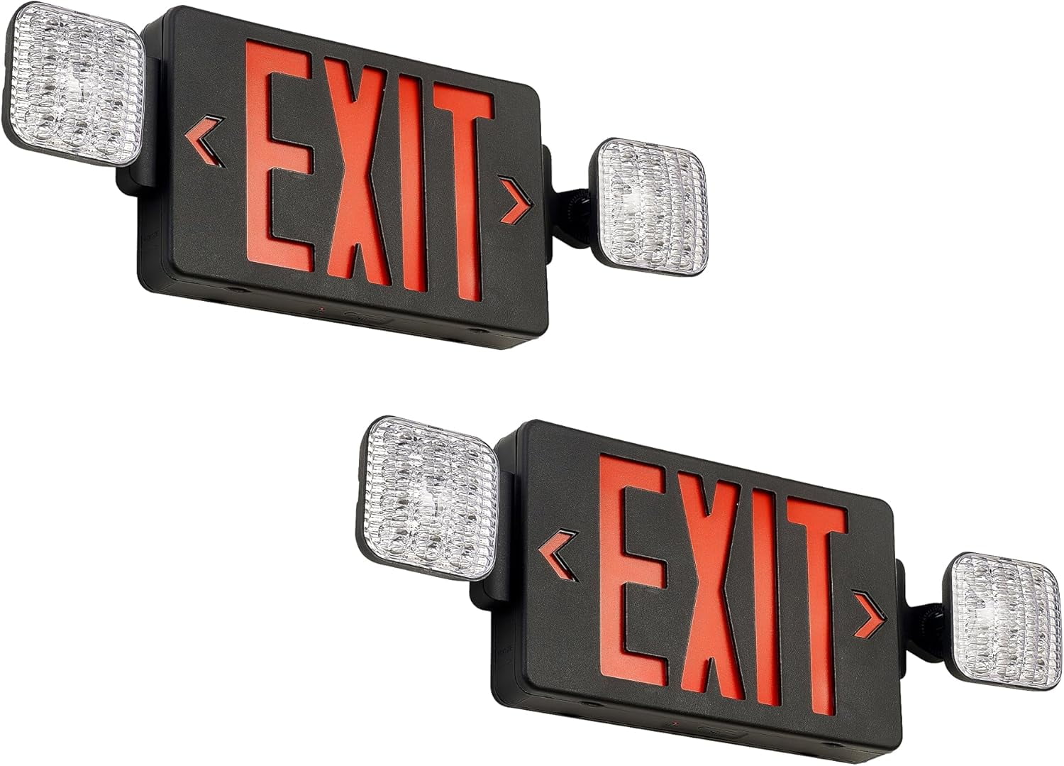 LED Emergency Exit Light with Battery Backup, Black Exit Sign with ...