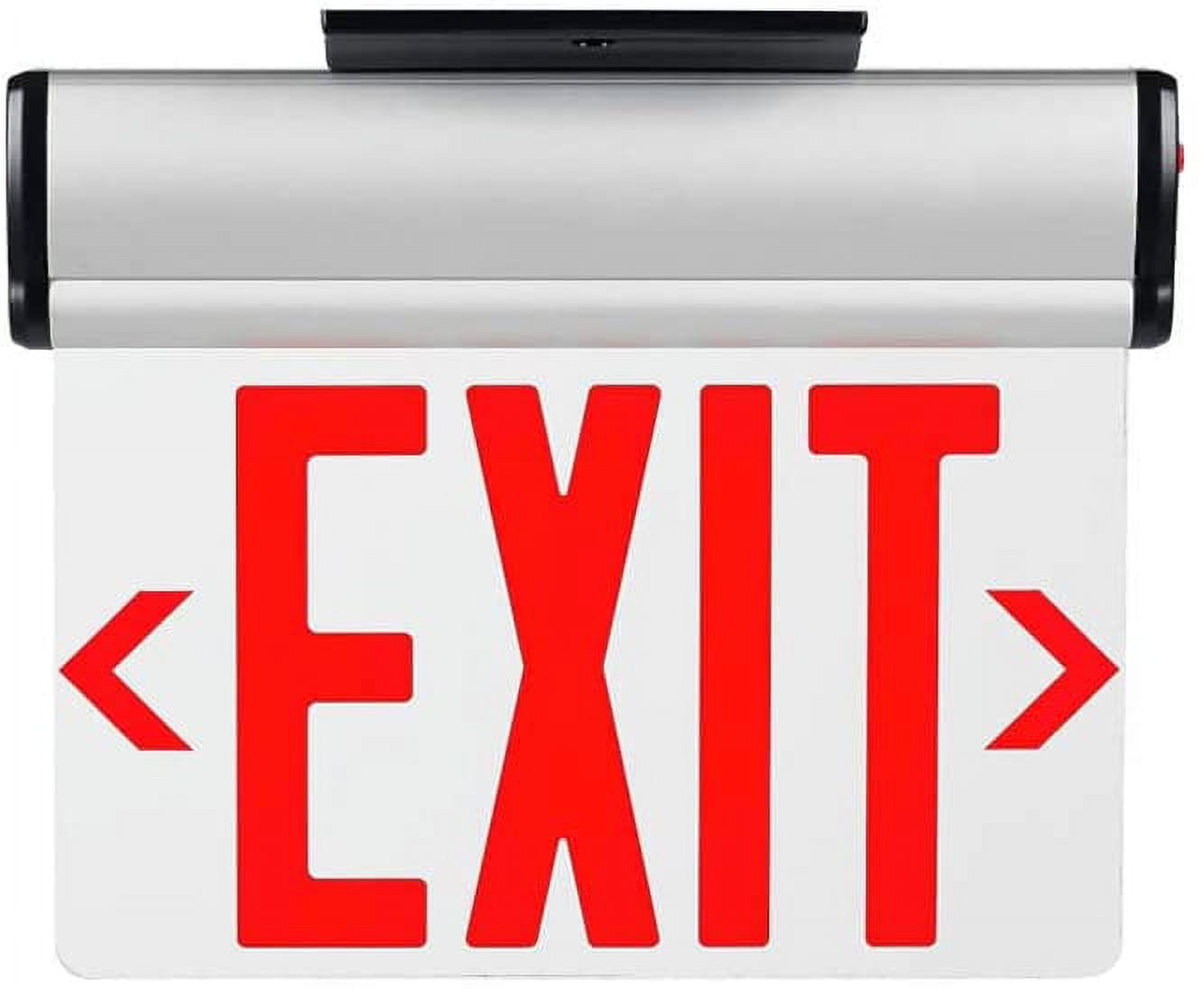 LED Emergency Exit Sign, Edge Lit Universal Mount Exit Sign, Rotating ...