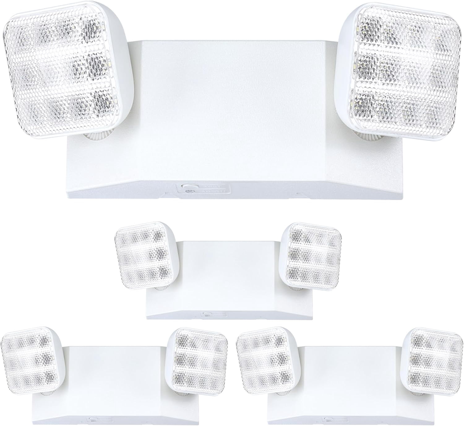 LED Emergency Light, Exit Lighting Fixtures with Two Heads and Back-Up ...