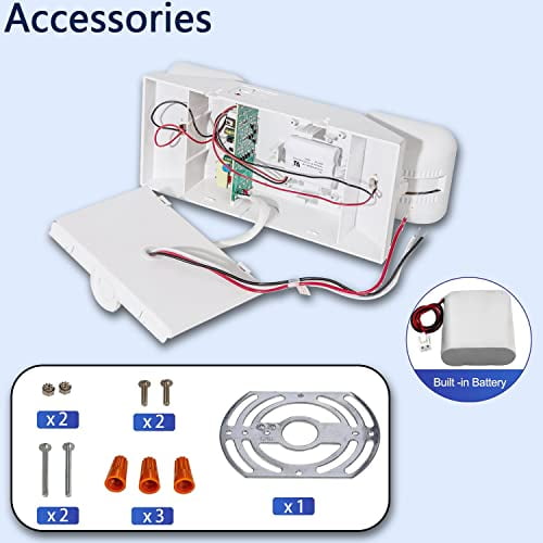 LED Emergency Lights with Battery Backup, Two Adjustable Heads ...