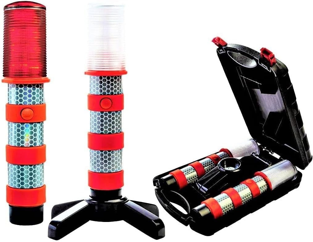 LED Emergency Roadside Flares Safety Strobe Light, Super Bright Battery ...