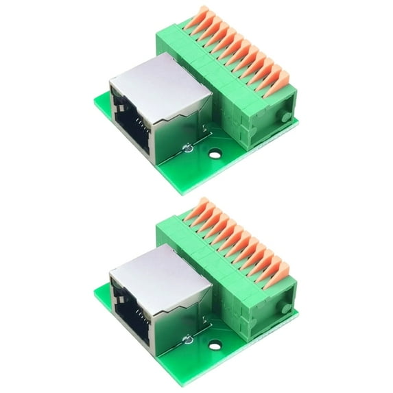 LED Equipped RJ45 DIN Rail Terminals Connectors Toolless Installation ...