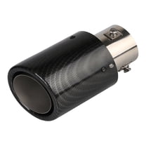 2.5'' 63mm Carbon Fiber Exhaust Tip with Red LED Light Stainless Steel ...