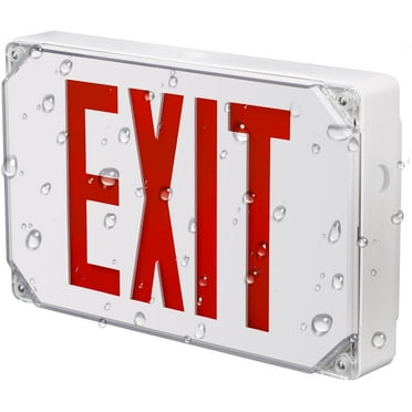 Diodesy 15-Inch LED Edge Lit Exit Sign - NYC Compliant Emergency Exit ...